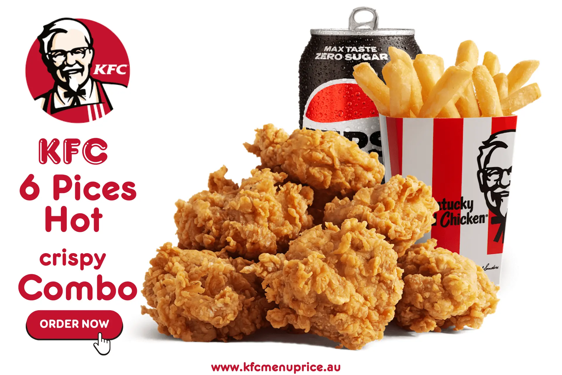 6 Pieces Combo Hot & Crispy Chicken Price and Nutrition Value
